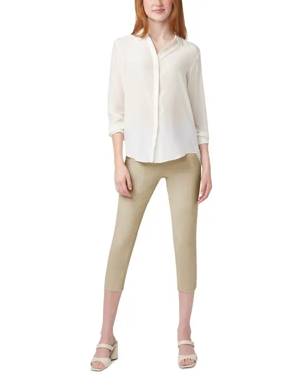 Hue High Rise Ultra Soft Denim Capri Leggings - White Pepper