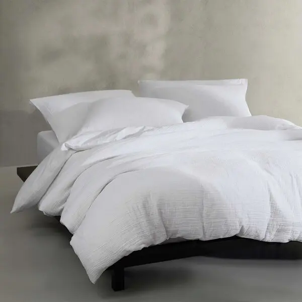 Calvin Klein Washed Texture Cotton Jacquard Comforter Set - White