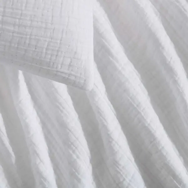 Calvin Klein Washed Texture Cotton Jacquard Comforter Set - White