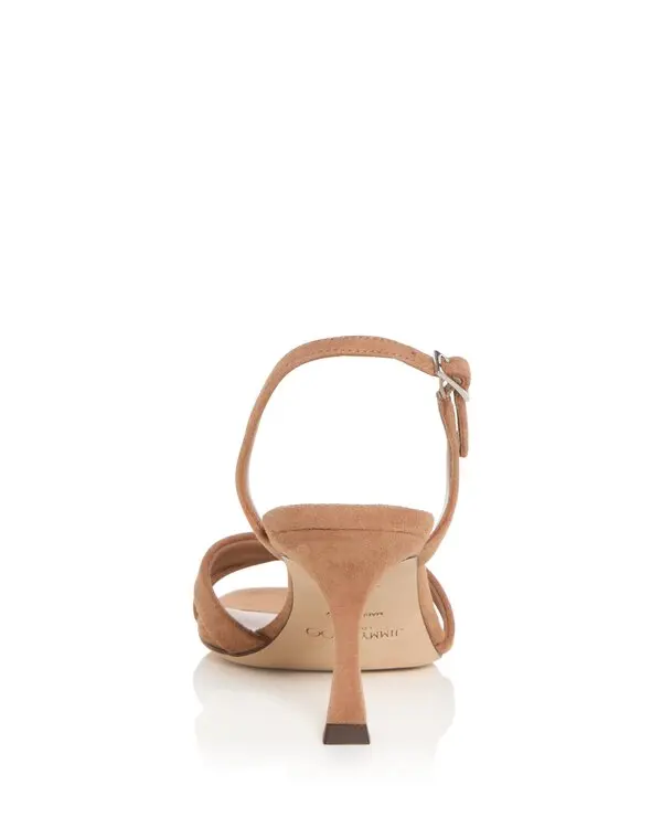 JIMMY CHOO Elsy 70 Slingback Sandals - Toffee
