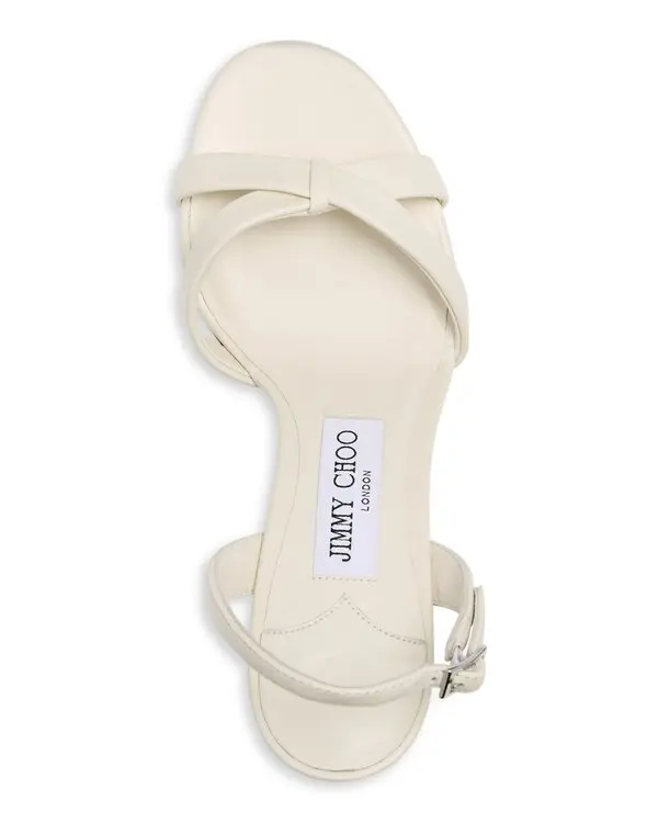 JIMMY CHOO Elsy 70 Slingback Sandals - Latte