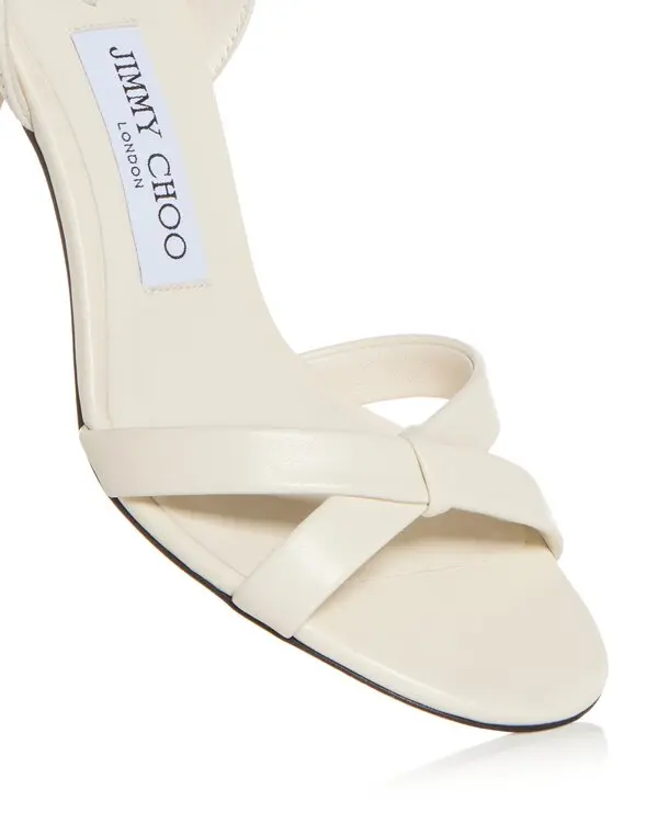JIMMY CHOO Elsy 70 Slingback Sandals - Latte