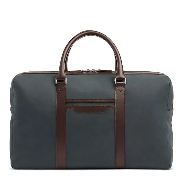 CARL FRIEDRIK Compact Leather Weekender Bag - Navy/hackett