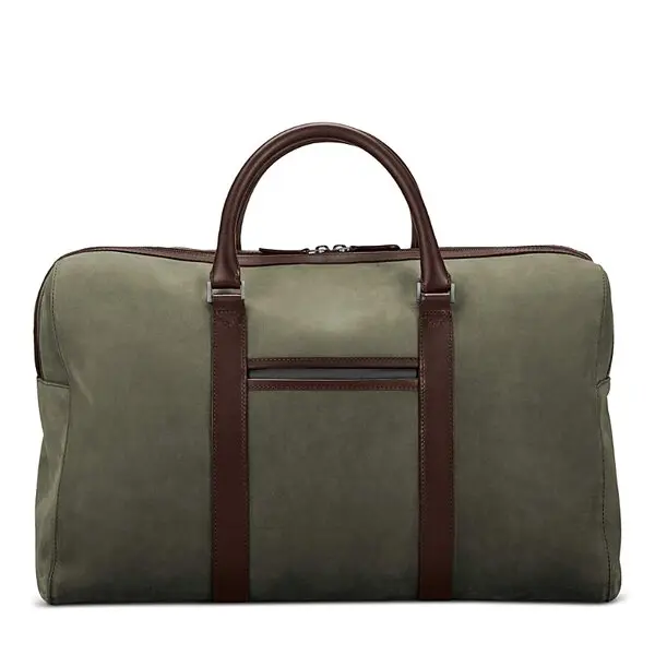 CARL FRIEDRIK Compact Leather Weekender Bag - Olive