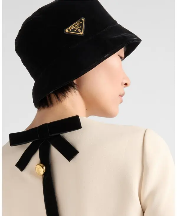 Prada Velvet Bucket Hat