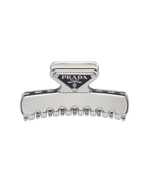 Prada Metal Hair Clip - Silver