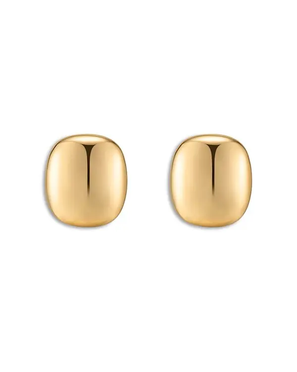 Ettika Minimal Curved Square Stud Earrings - Gold