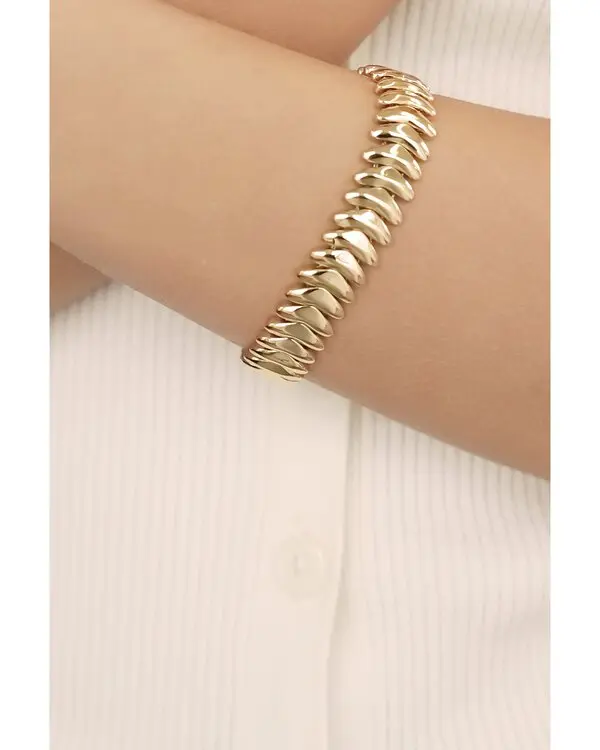 Ettika Metal Statement Flex Bracelet - Gold