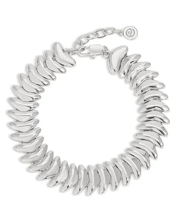 Ettika Metal Statement Flex Bracelet - Silver
