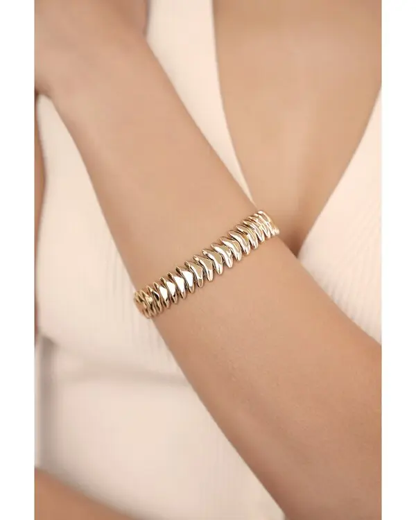 Ettika Metal Moderna Bangle Bracelet - Gold