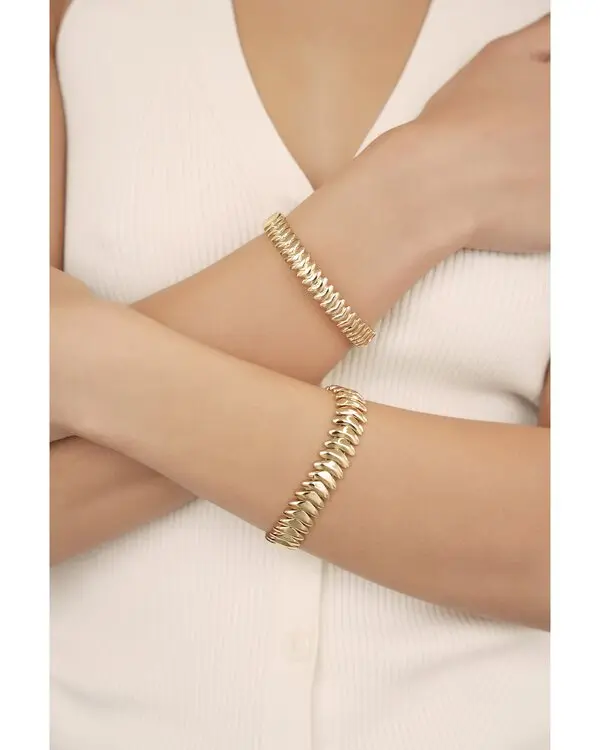 Ettika Metal Moderna Bangle Bracelet - Gold