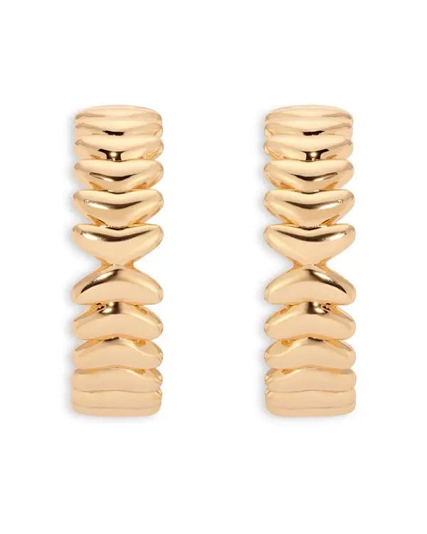 Ettika Metal Moderna Half Hoop Earrings - Gold