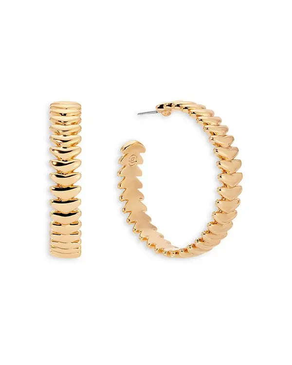 Ettika Metal Moderna Large Half Hoop Earrings - Gold