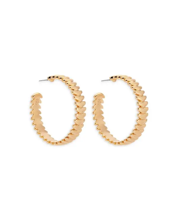 Ettika Metal Moderna Large Half Hoop Earrings - Gold