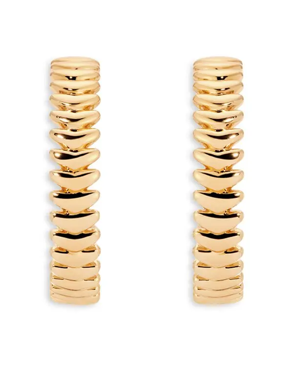 Ettika Metal Moderna Large Half Hoop Earrings - Gold
