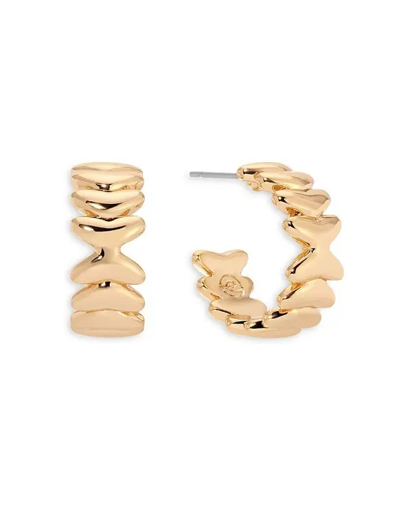 Ettika Metal Moderna Small Half Hoop Earrings - Gold