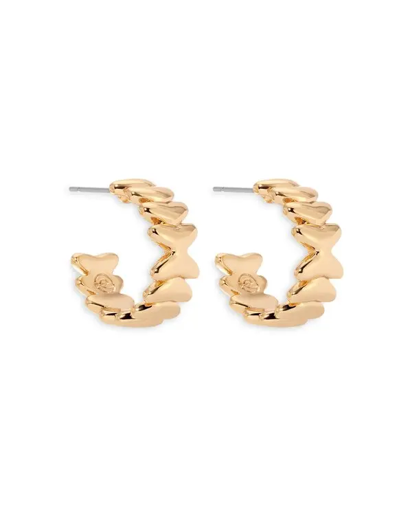 Ettika Metal Moderna Small Half Hoop Earrings - Gold