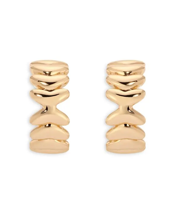 Ettika Metal Moderna Small Half Hoop Earrings - Gold