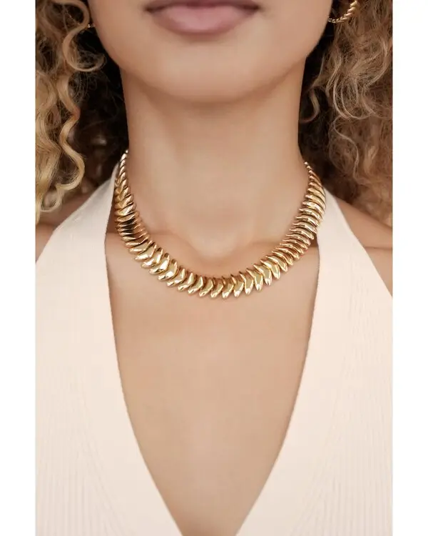 Ettika Metal Moderna Choker Necklace - Gold