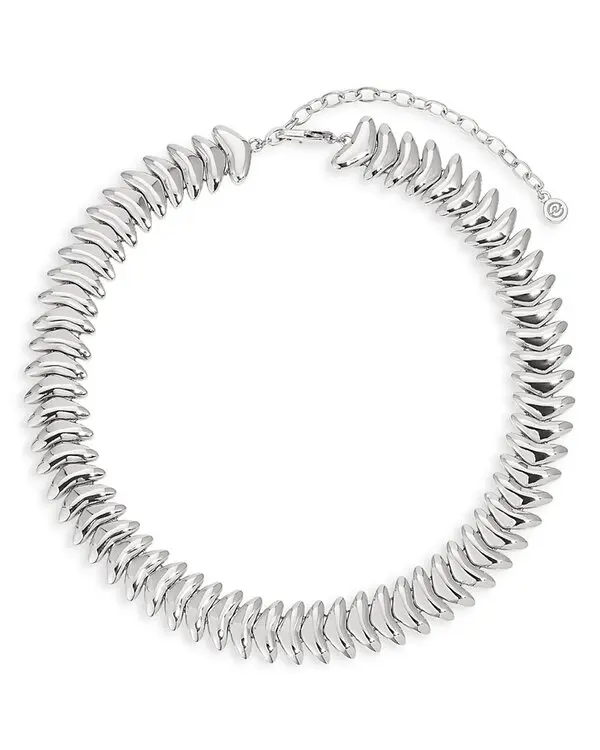 Ettika Metal Choker Necklace - Silver