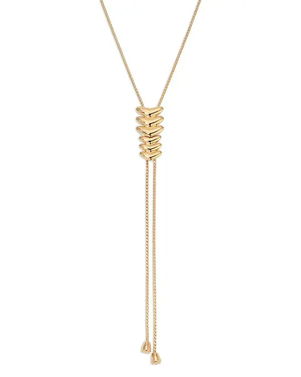 Ettika Metal Moderna Lariat Necklace - Gold
