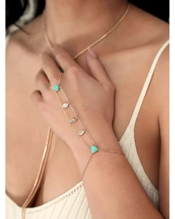 Ettika Solstice & Cubic Zirconia Hand Chain