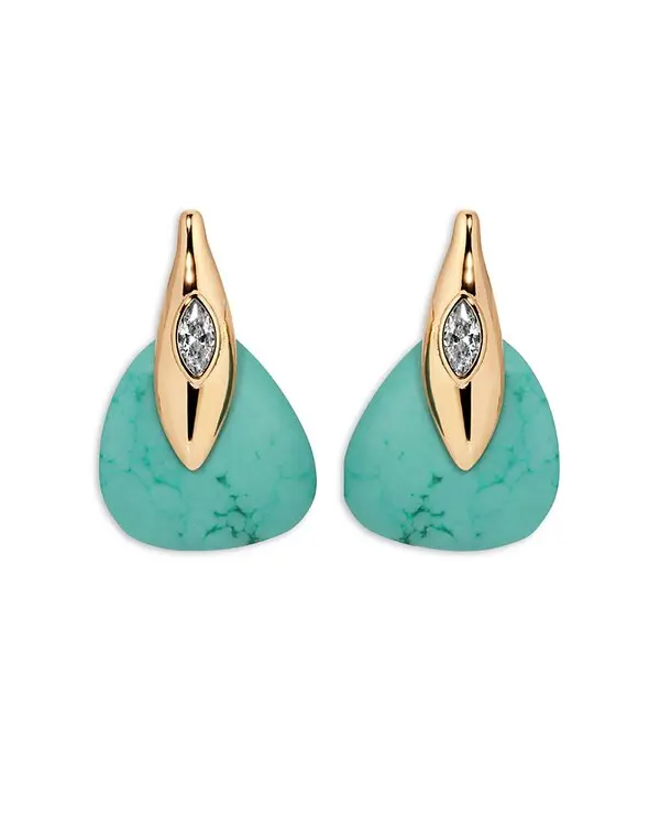 Ettika Solstice & Cubic Zirconia Drop Earrings - Turquoise