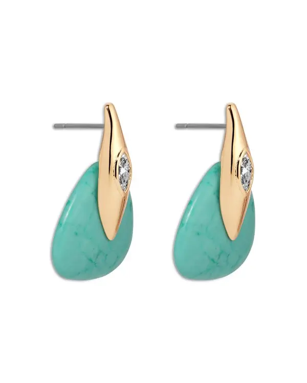 Ettika Solstice & Cubic Zirconia Drop Earrings - Turquoise