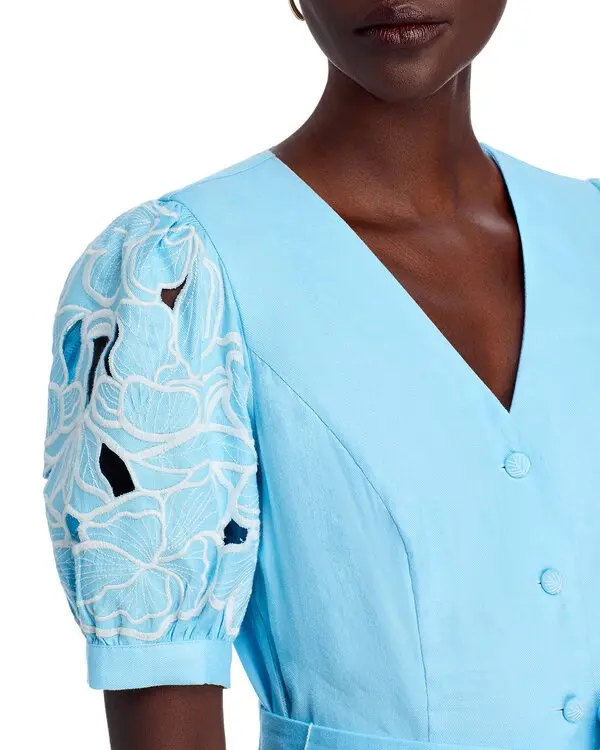 chinese dress ladies Pleated Midi Dress – Elie Tahari main image 1