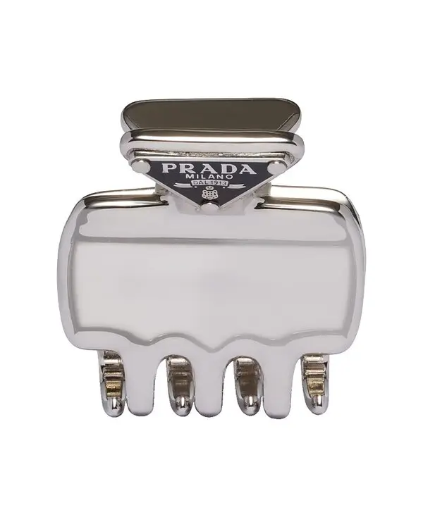 Prada Metal Claw Clip - Silver