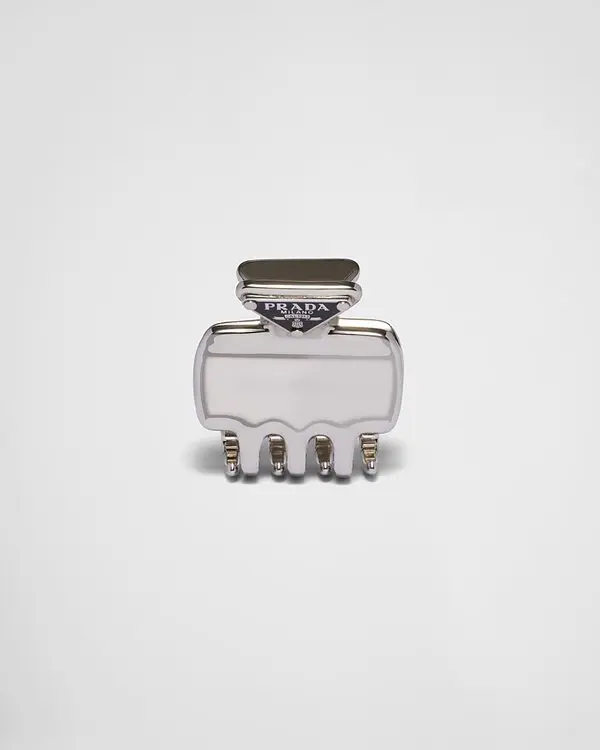 Prada Metal Claw Clip - Silver