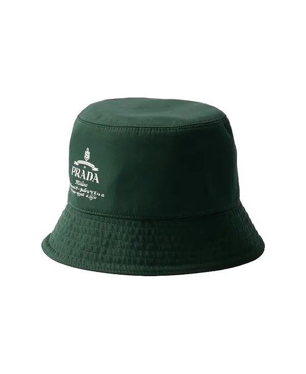 Prada Reversible Technical Cotton Bucket Hat - Green