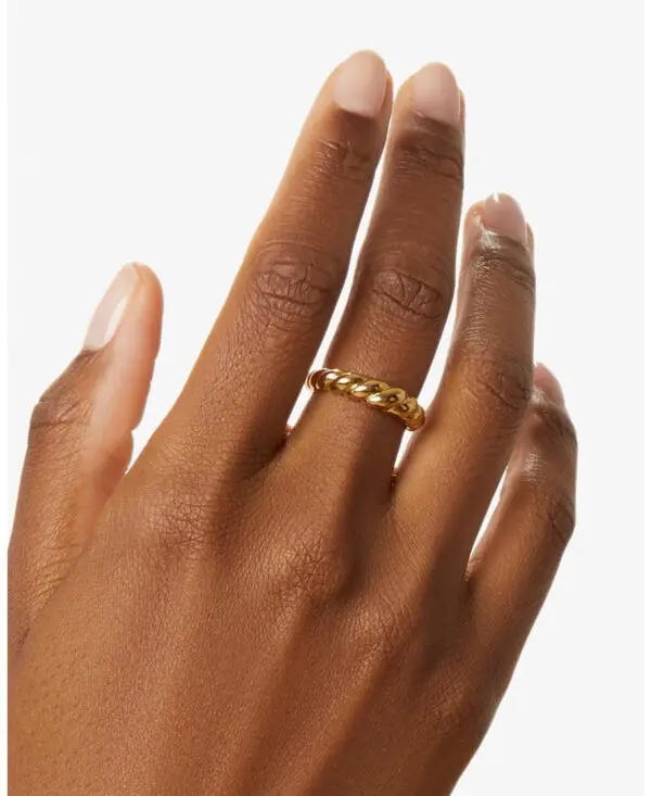 ANA LUISA Twist Slim Rope Ring