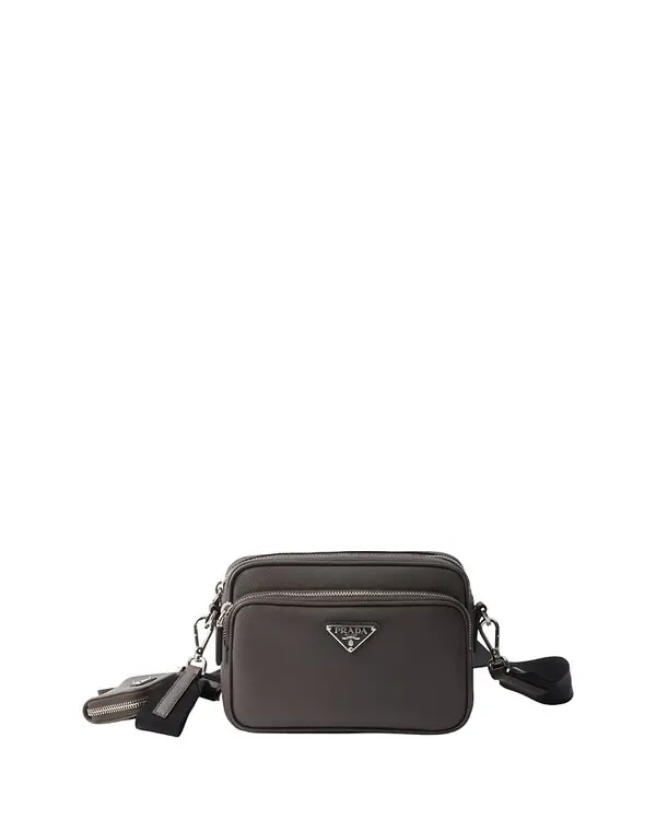 Prada Saffiano Leather Shoulder Bag - Grey