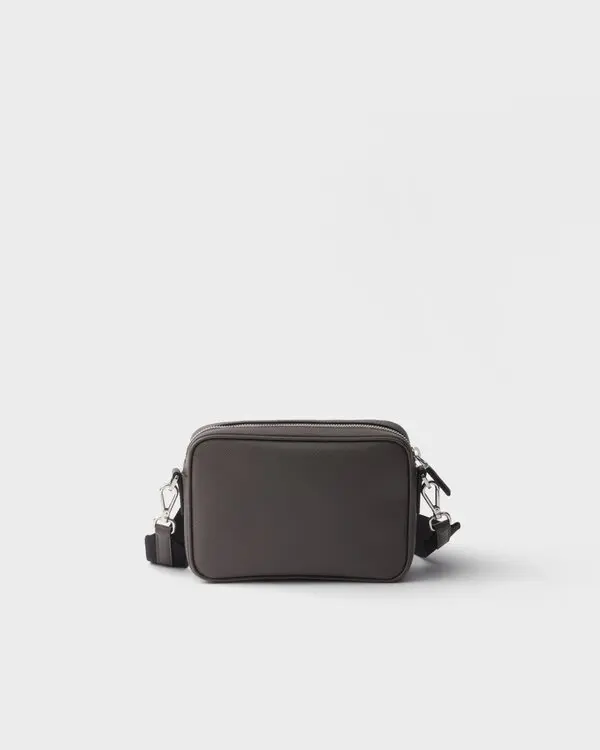 Prada Saffiano Leather Shoulder Bag - Grey