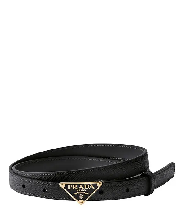 Prada Saffiano Leather Belt - Black