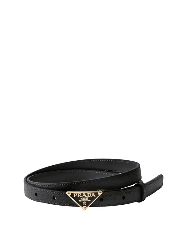 Prada Saffiano Leather Belt - Black