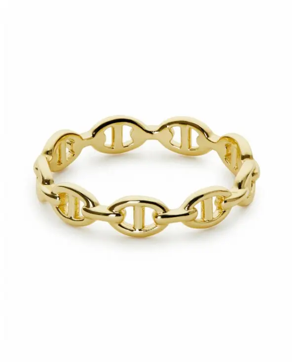 ANA LUISA Iver Anchor Chain Ring