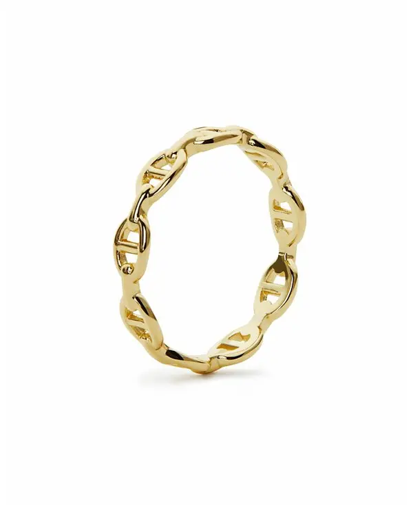 ANA LUISA Iver Anchor Chain Ring - Gold