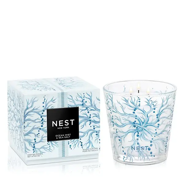 NEST NEW YORK Ocean Mist & Sea Salt Decorative 3-wick Candle, 21.2 Oz - No Color