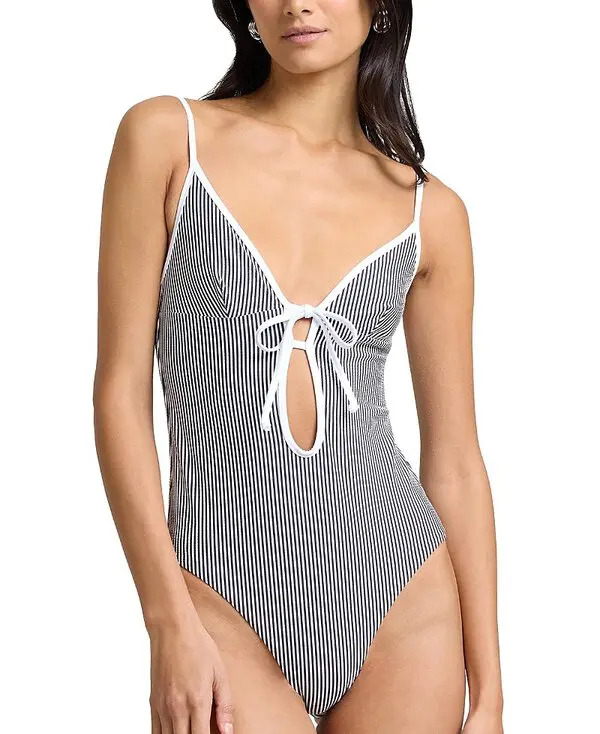 Onia Soleil One-piece Swimsuit - Noir Navy/white