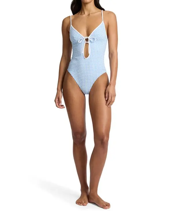 Onia Soleil One-piece Swimsuit - Sky/white