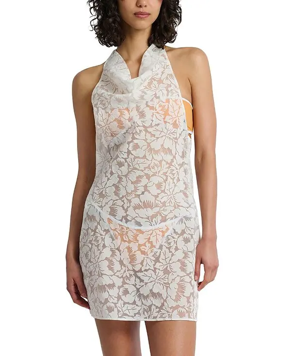 Onia Burnout Cowl Mini Dress - White