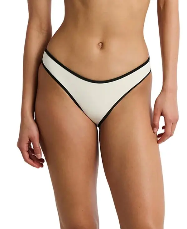 Onia Milly Bikini Bottom - Egret/black