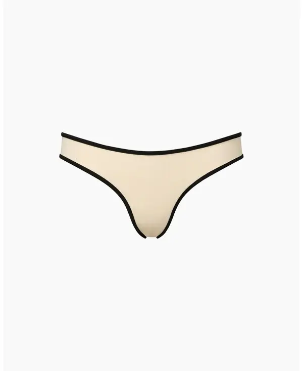 Onia Milly Bikini Bottom - Egret/black