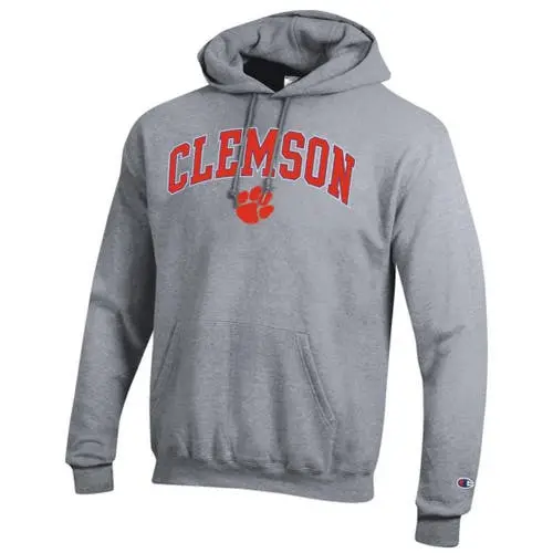Champion Clemson Tigers Arched Logo Fleece Pullover Hoodie