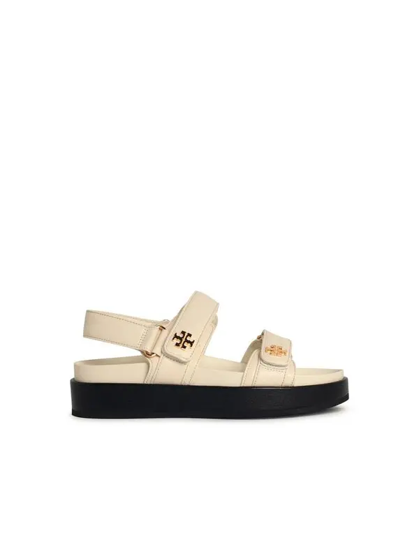 Tory Burch Kira Sport Leather Sandals - Ivory