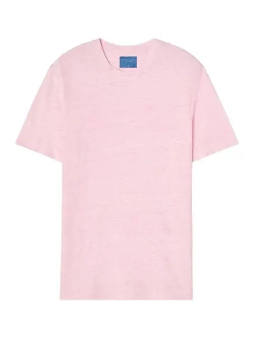 Robert Talbott Davis Linen Jersey Tee - Pink