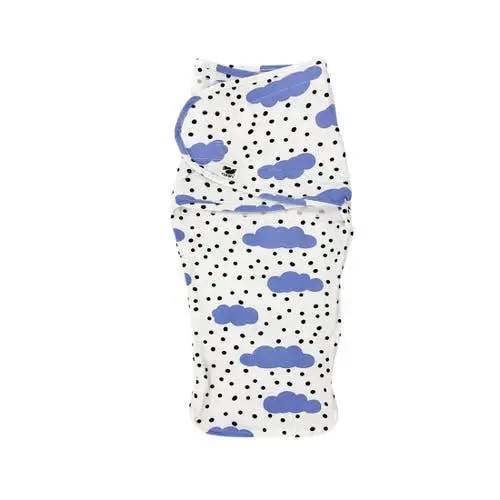 NORANI Organic Snugababe Swaddle Sleep Pod With Arm Inserts - Blue Clouds