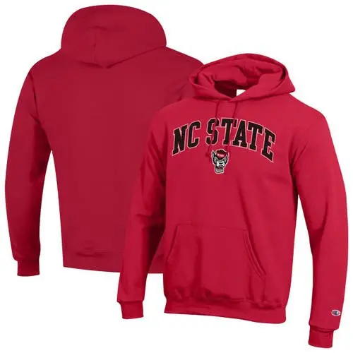 Champion Nc State Wolfpack Arched Logo Fleece Pullover Hoodie